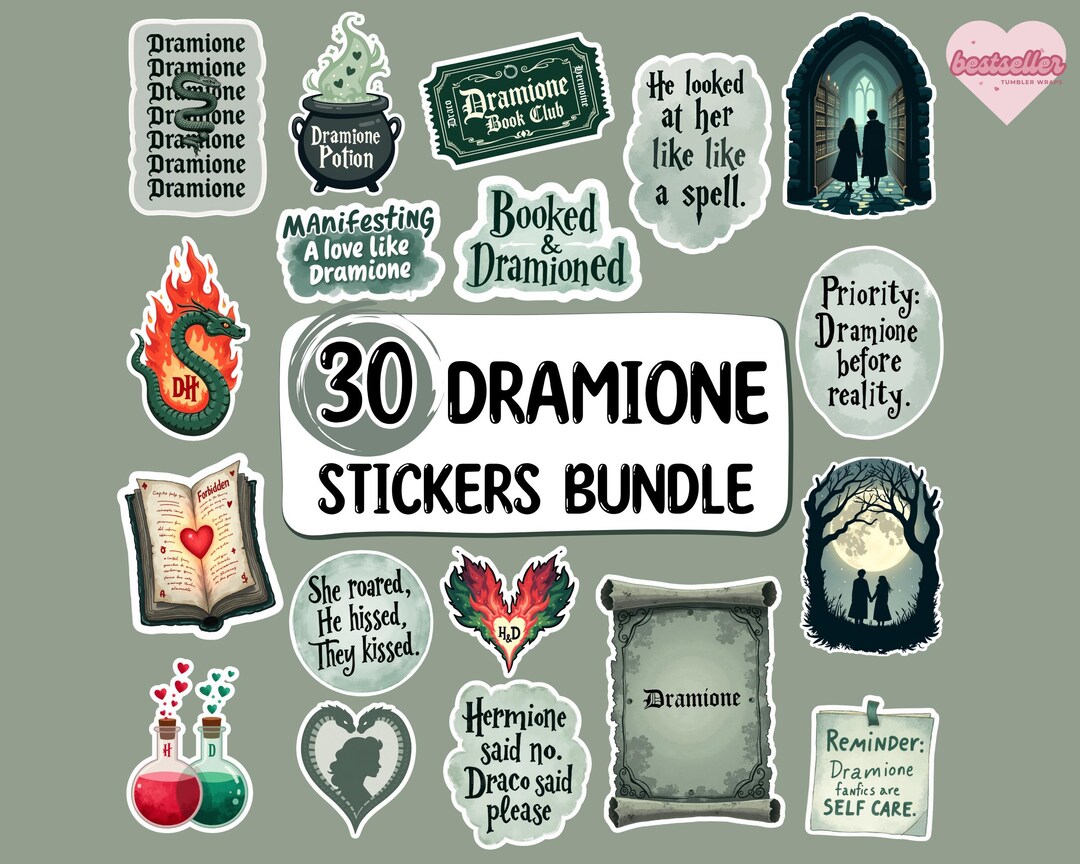 Dramoine Stickers Png, Dramoine Sticker Bundle, Dramione Fanfiction ...