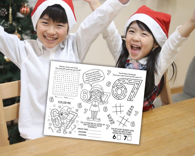 Elf 67 Activity Sheet Printable | Funny Elf Ideas | Elf Arrival Ideas ...