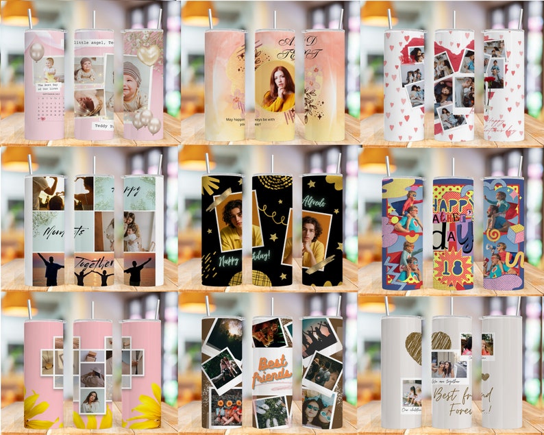 200 Add Your Own Photo Tumbler Wrap Bundle, Own Photo Self Editable ...