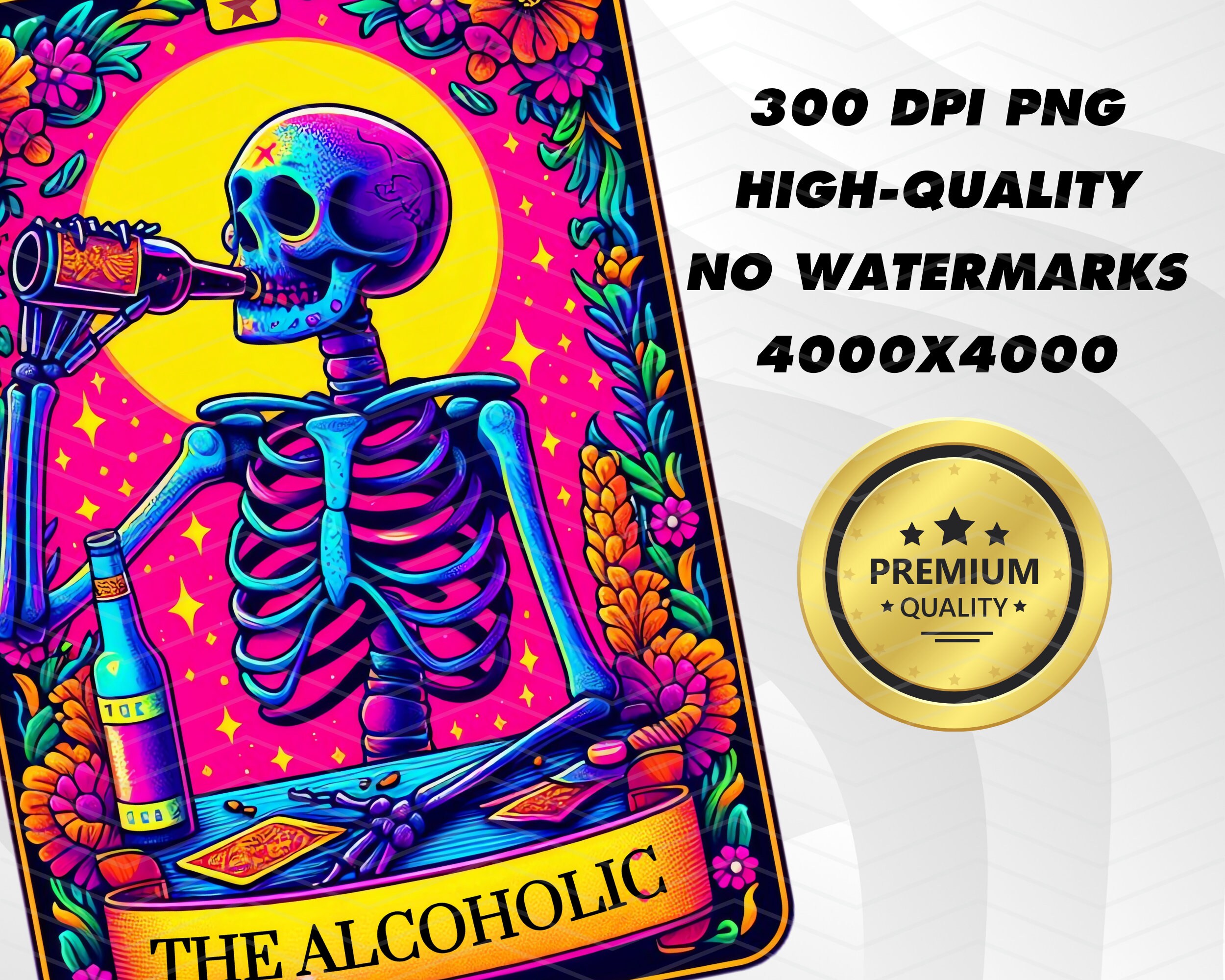 Alcoholic Tarot Card, Funny Tarot Card PNG, Tarot Cards Funny PNG ...