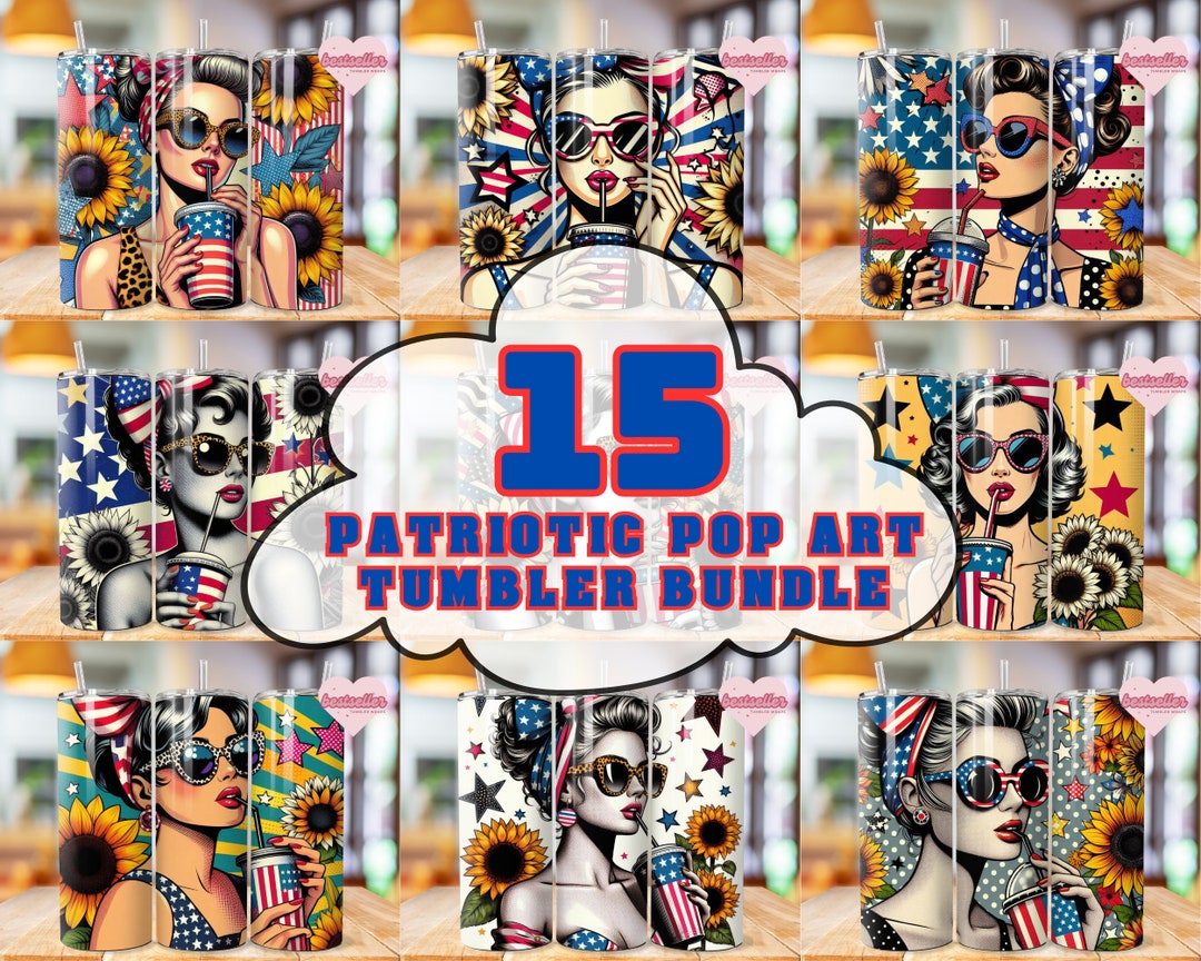 4th July Tumbler Bundle Tumbler Wrap PNG Red White and Blue American ...