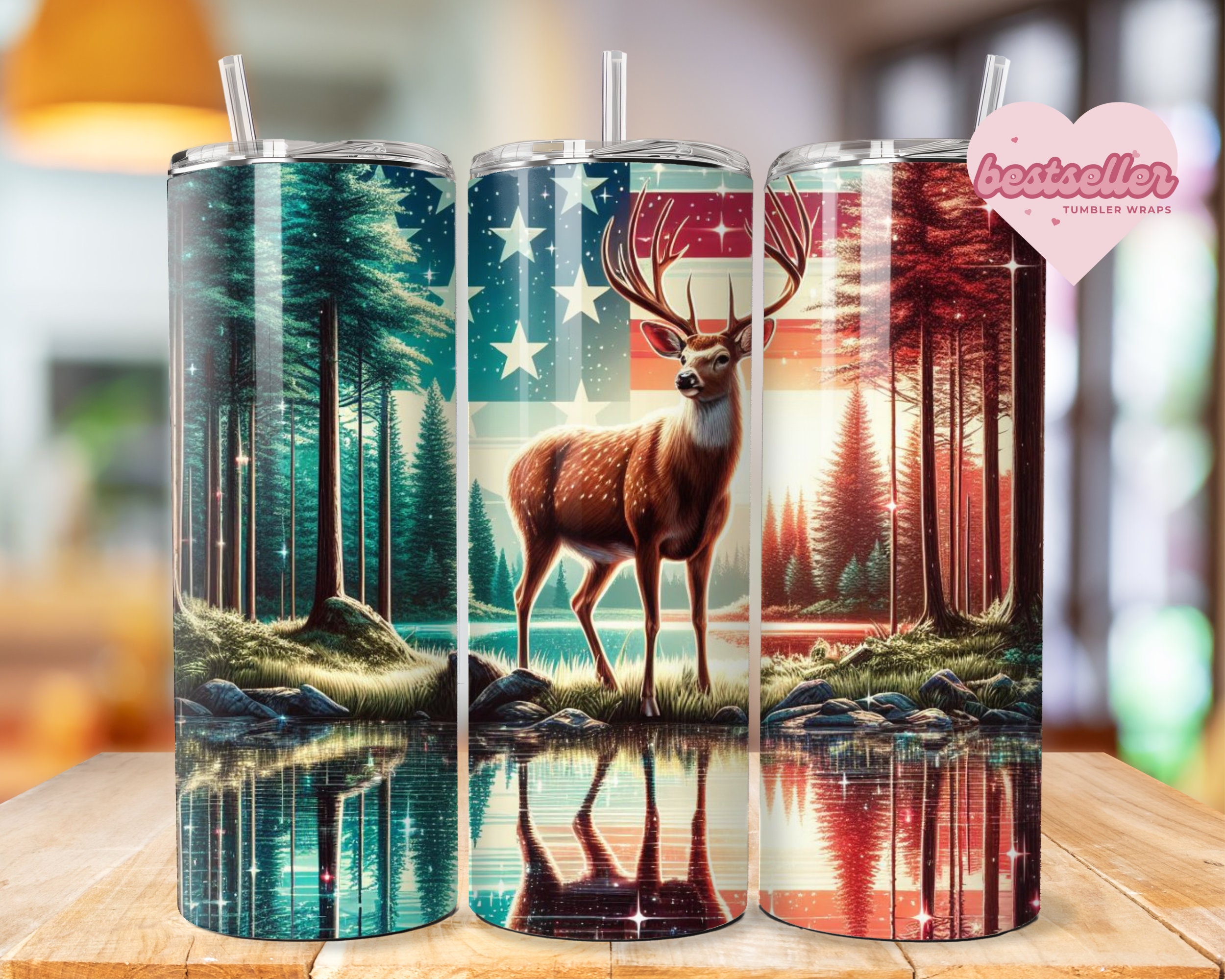 Hunting Tumbler Wrap Deer Hunting Life 20oz Skinny Tumbler Sublimation ...