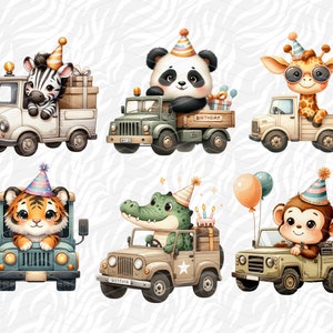 Safari Animals Clipart Watercolor, Jungle Safari Png, Baby Safari ...