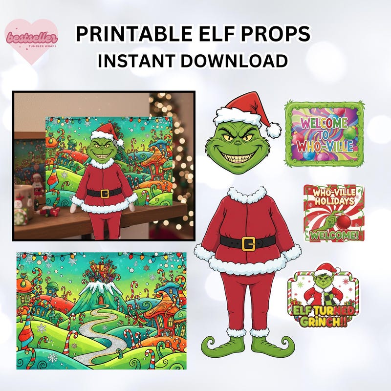Grinch Elf on the Shelf Ideas - Etsy