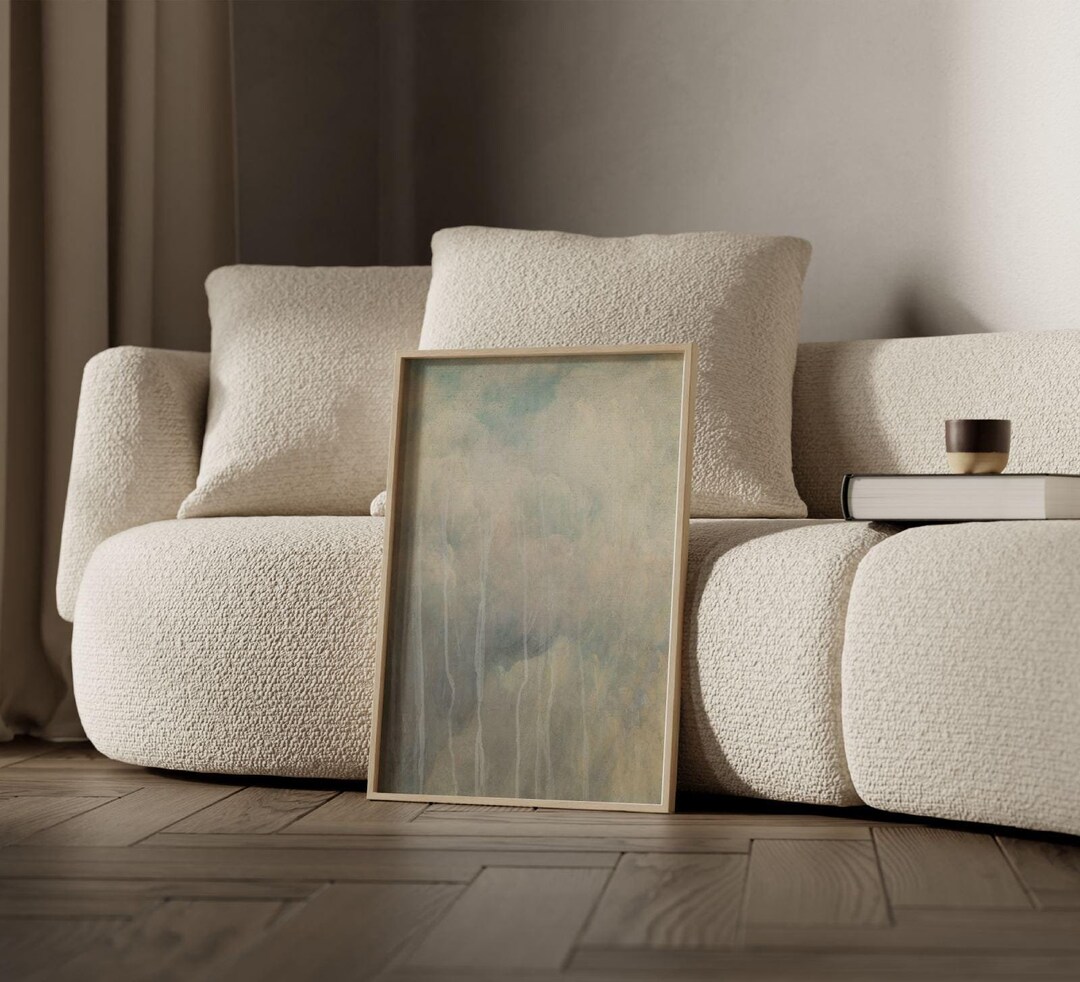 Summer Rain Cloudscape Art Print | Modern Raincloud Painting | Stylish ...