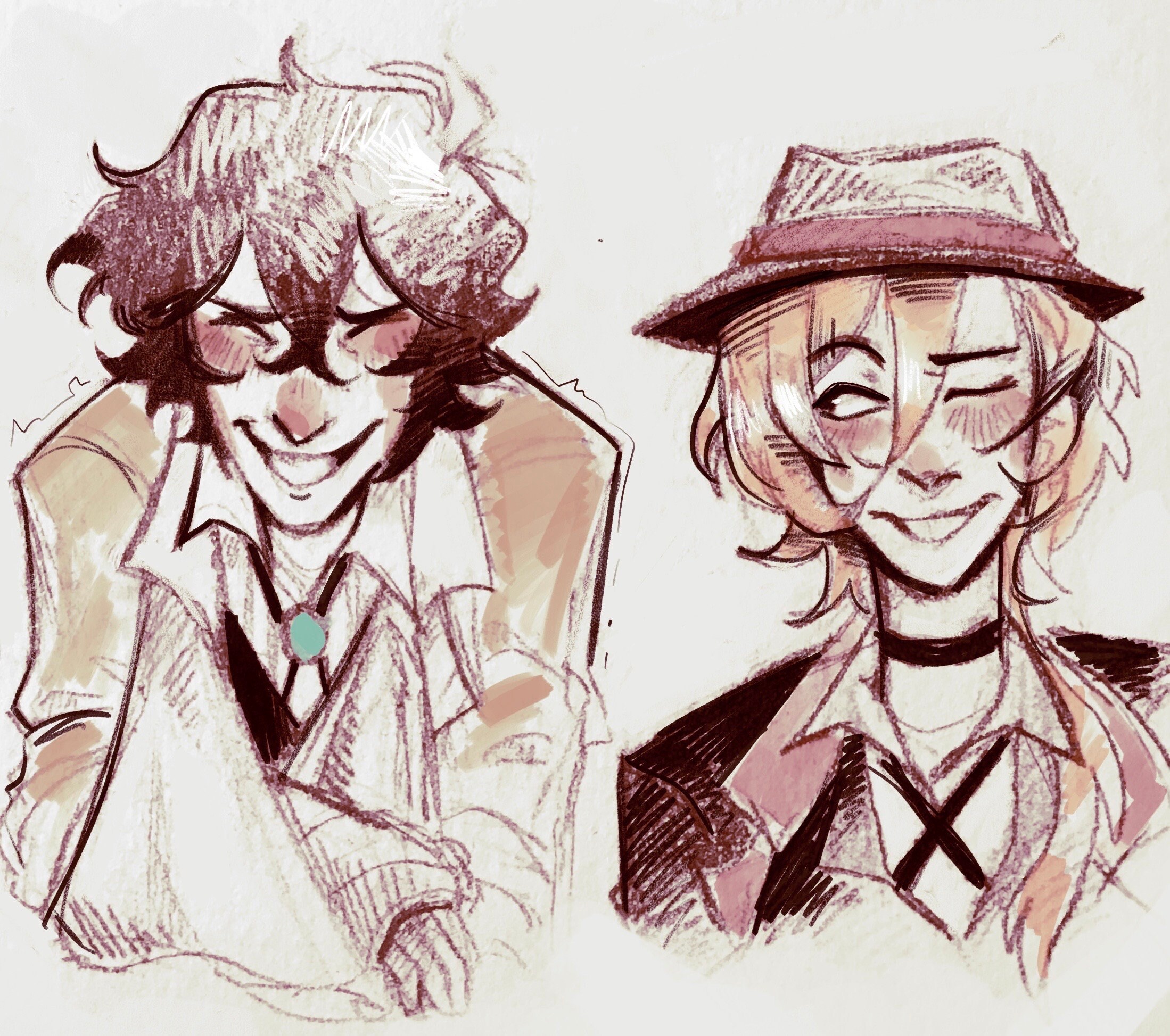 BSD Print Bungou Stray Dogs Dazai and Chuuya - Etsy