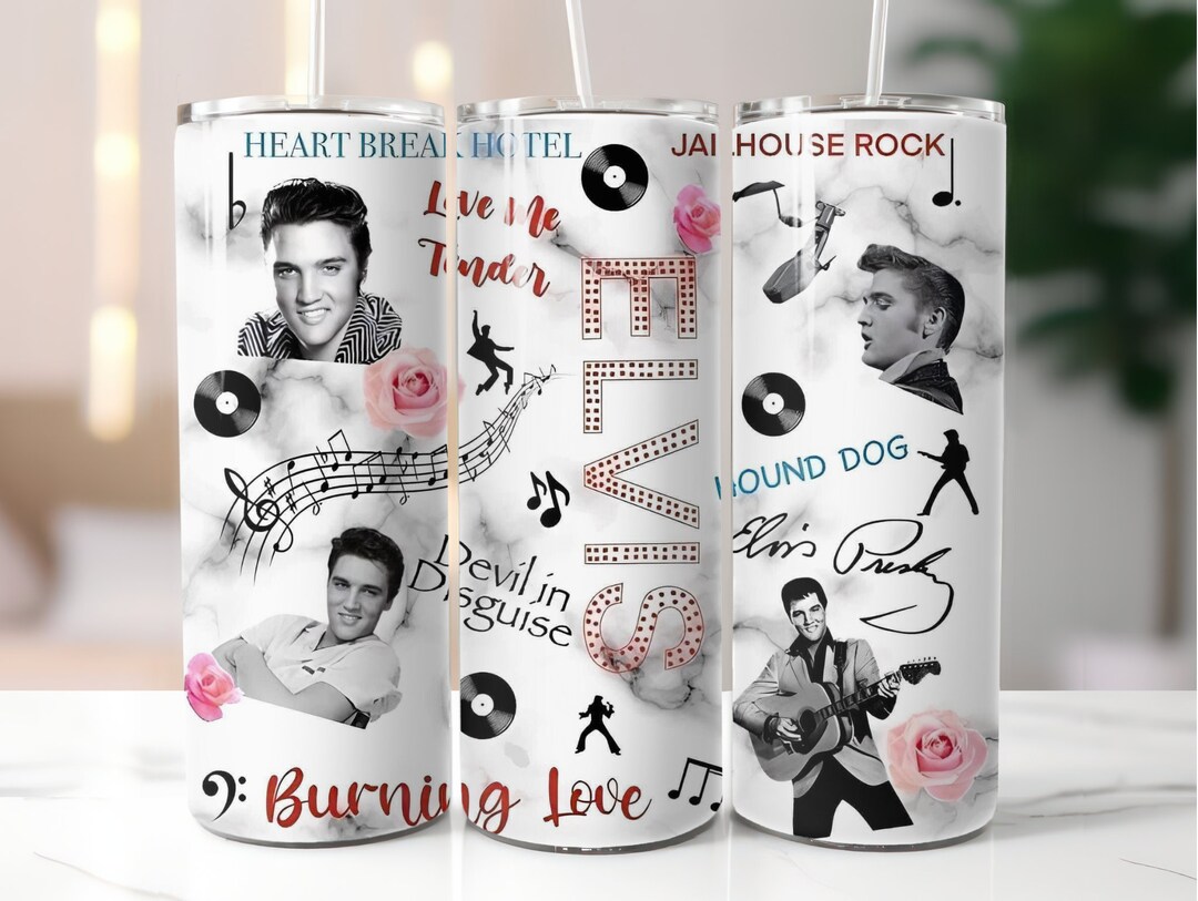 Elvis Presley 20 Oz Tumbler Wrap Png - Etsy Canada