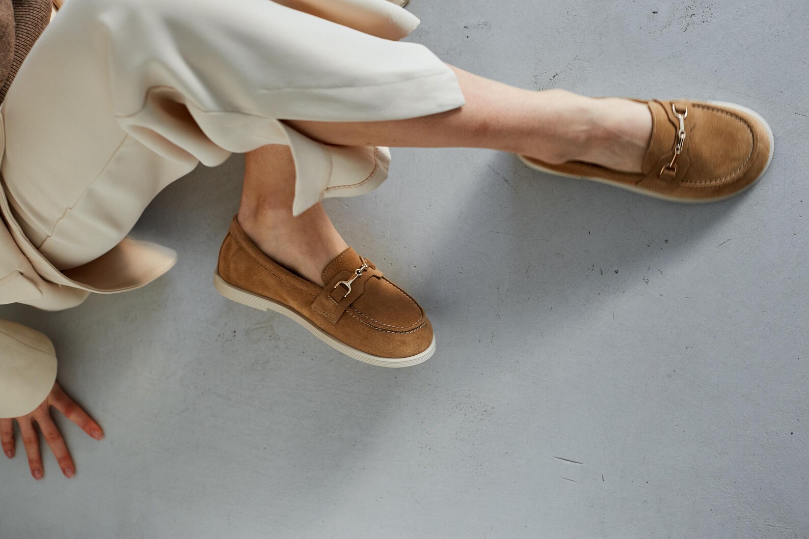 Terracotta Suede Loafers, Comfort and Stylish Shoes for Daily Use ...