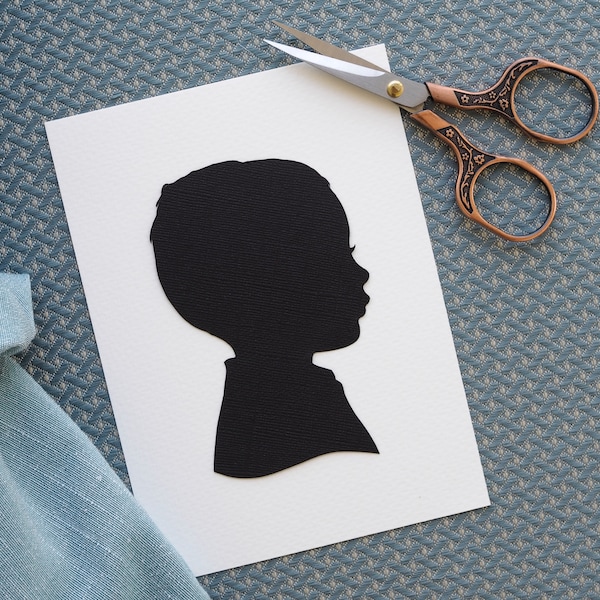 Personalized Silhouette Portrait From Photo - Etsy