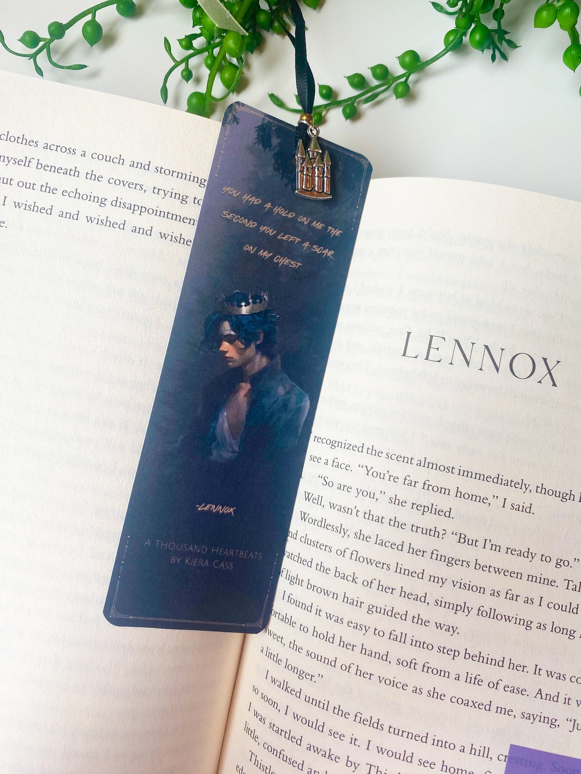 A Thousand Heartbeats Bookmark - Lennox | Kiera Cass Book Lover Gift ...