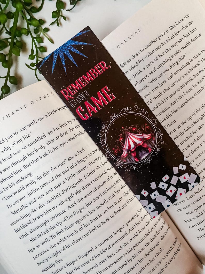 Caraval Bookmark | Stephanie Garber Book Lover Gift | Romantic Fantasy ...