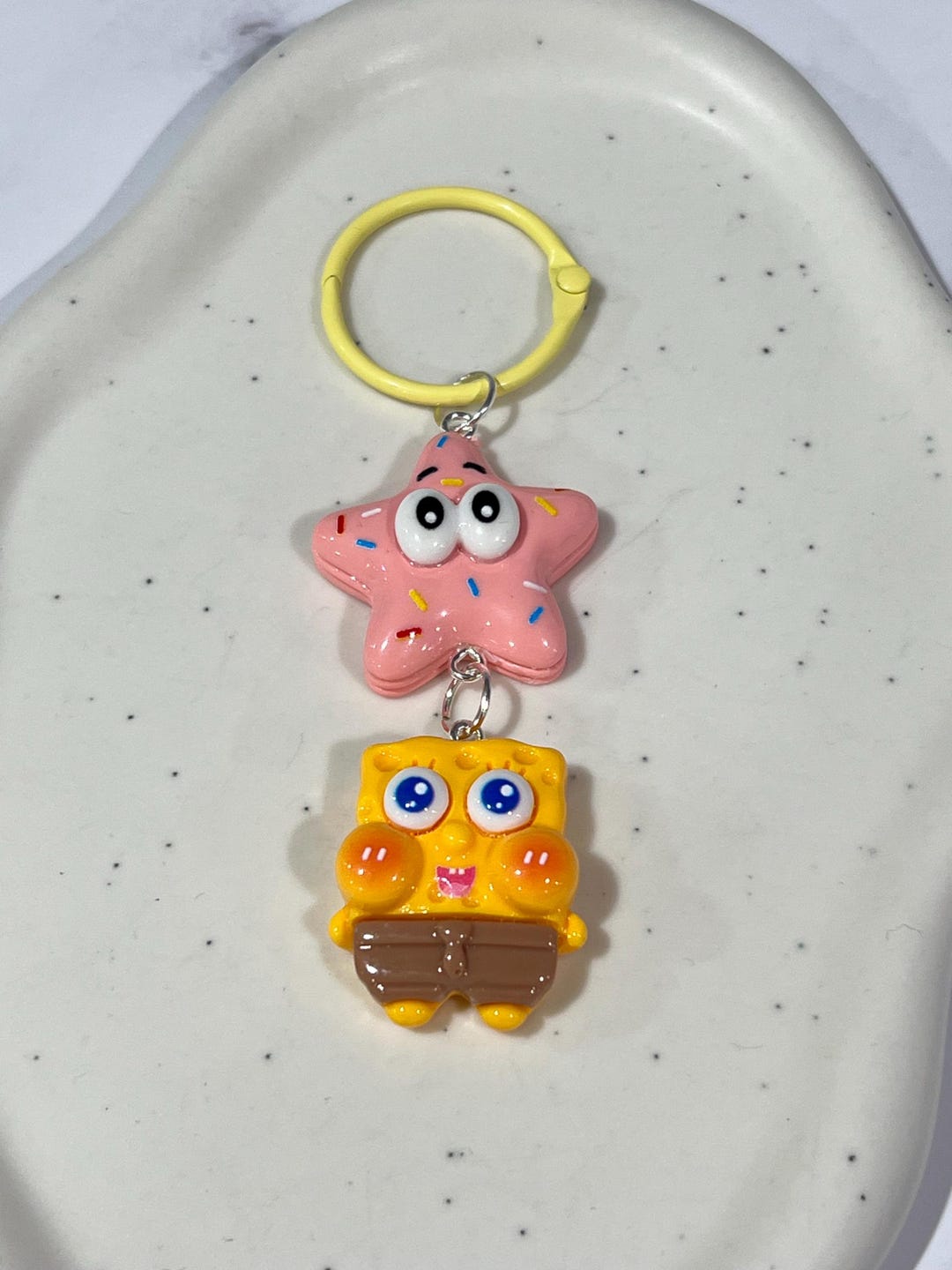 Cute Sponge Bob and Patrick Star Keychains Purse Charm, Phone Charm - Etsy