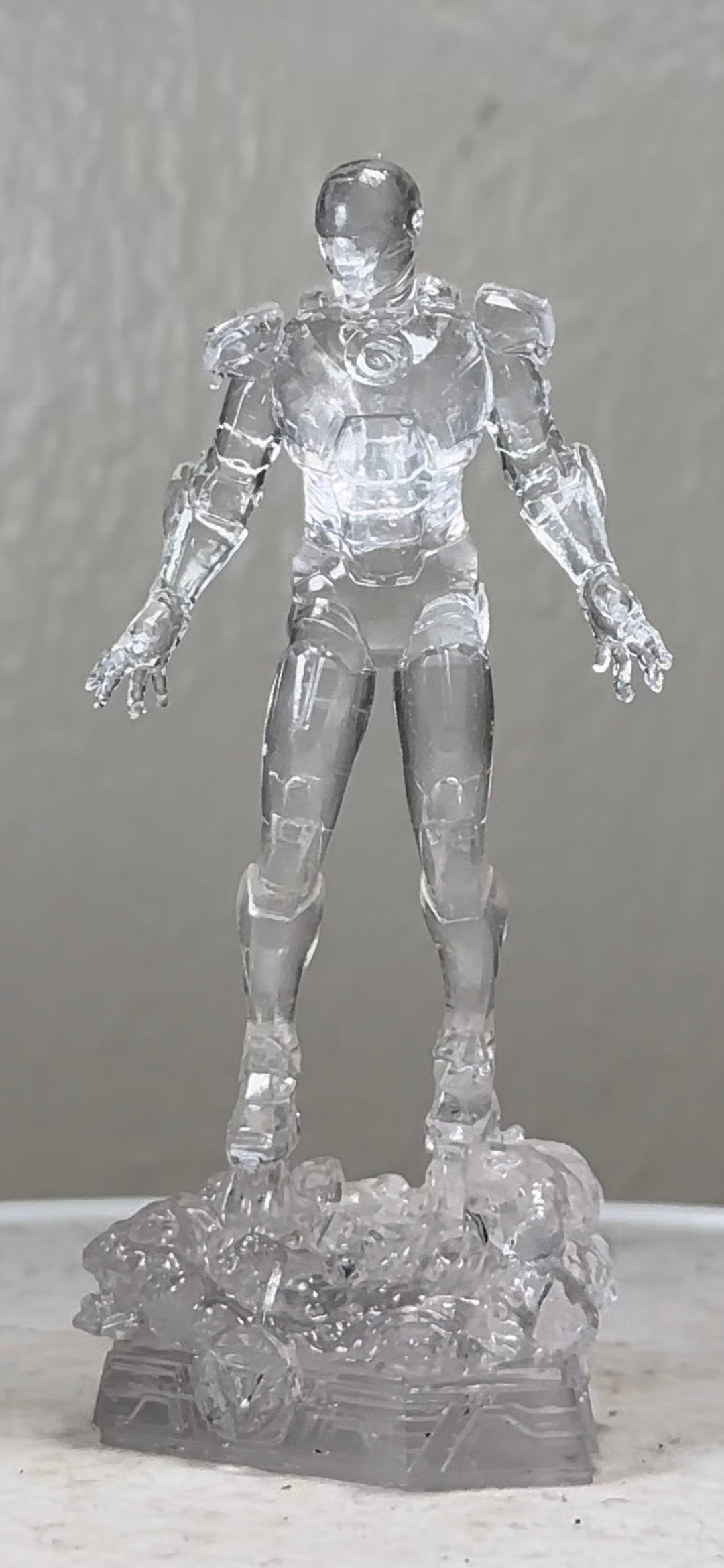 3D Printed Crystal Clear Iron Man Figure - Etsy