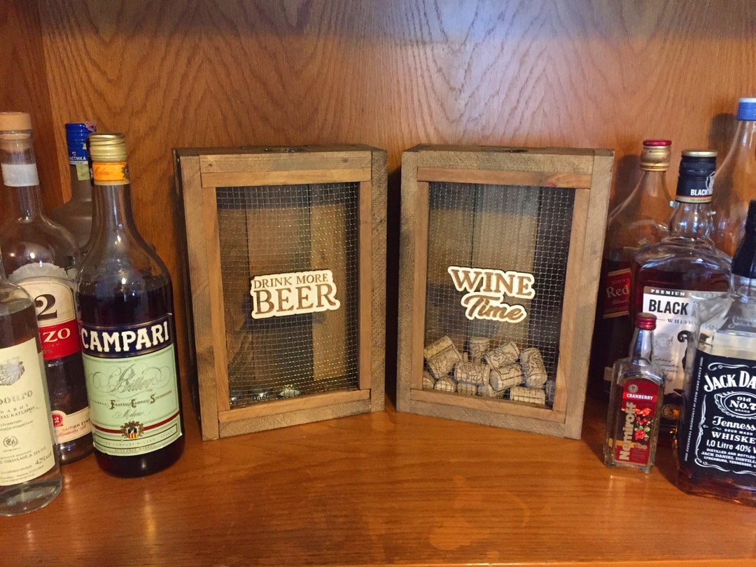Wine Cork Collection Box,beer Cap Storage Box,bottle Cork and Cap ...
