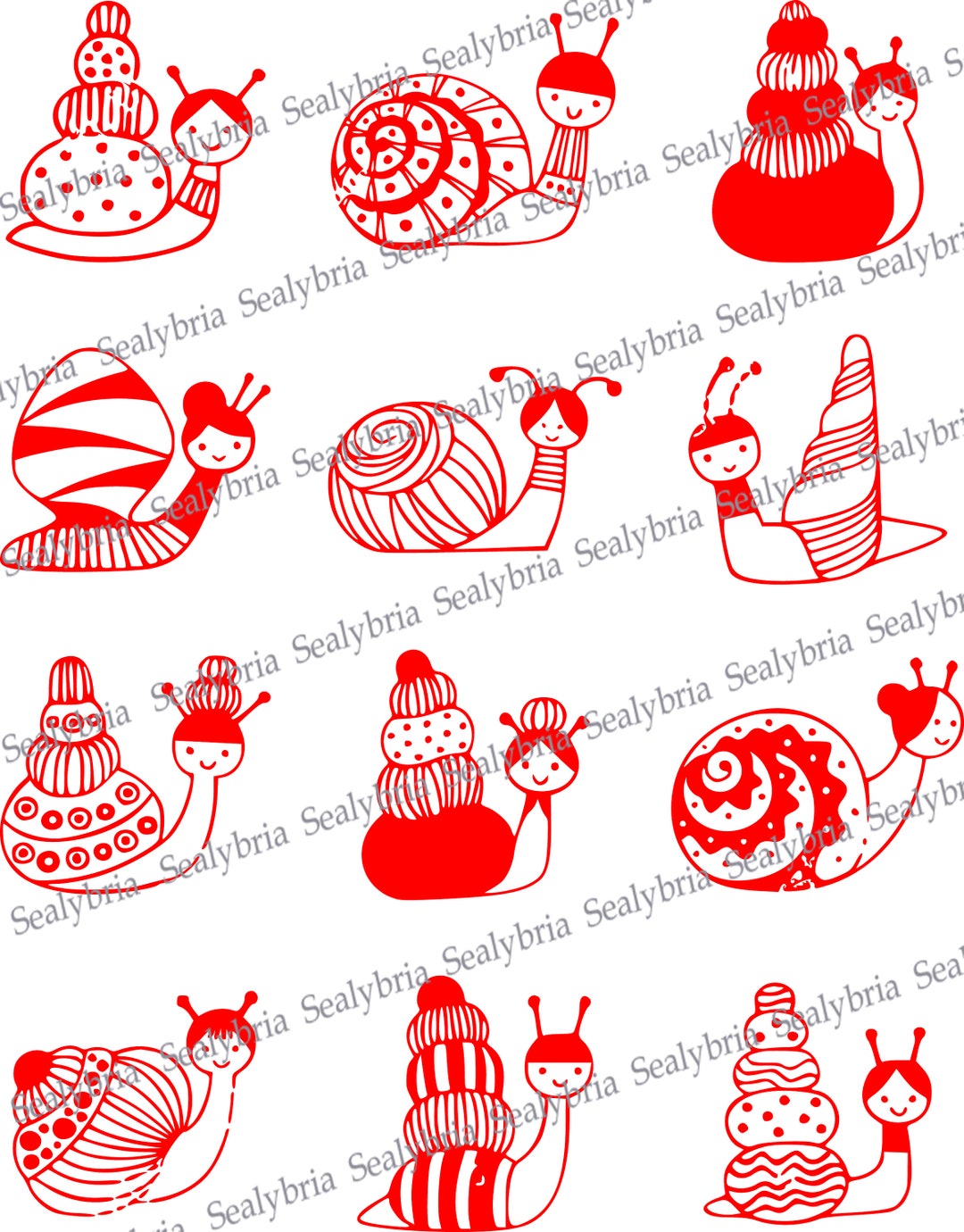 12 Cute Snail Svg,snail Png,snail Ai,snail Dxf - Etsy