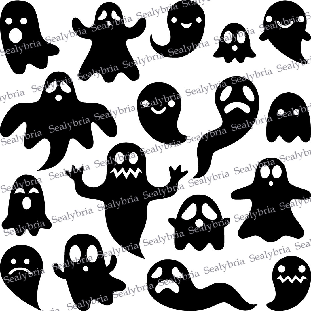 Cute Ghosts Svg,ghost Png,ghost Dxf,cute Ghost Ai - Etsy