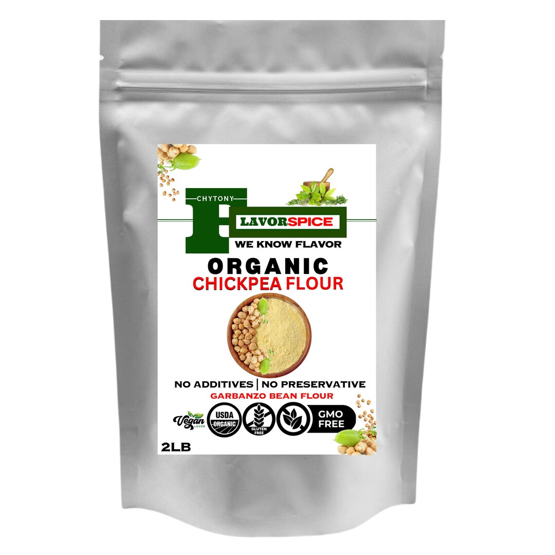 Organic Chickpea Flour 2LB | Garbanzo Bean Flour, Gluten Free, Non GMO ...