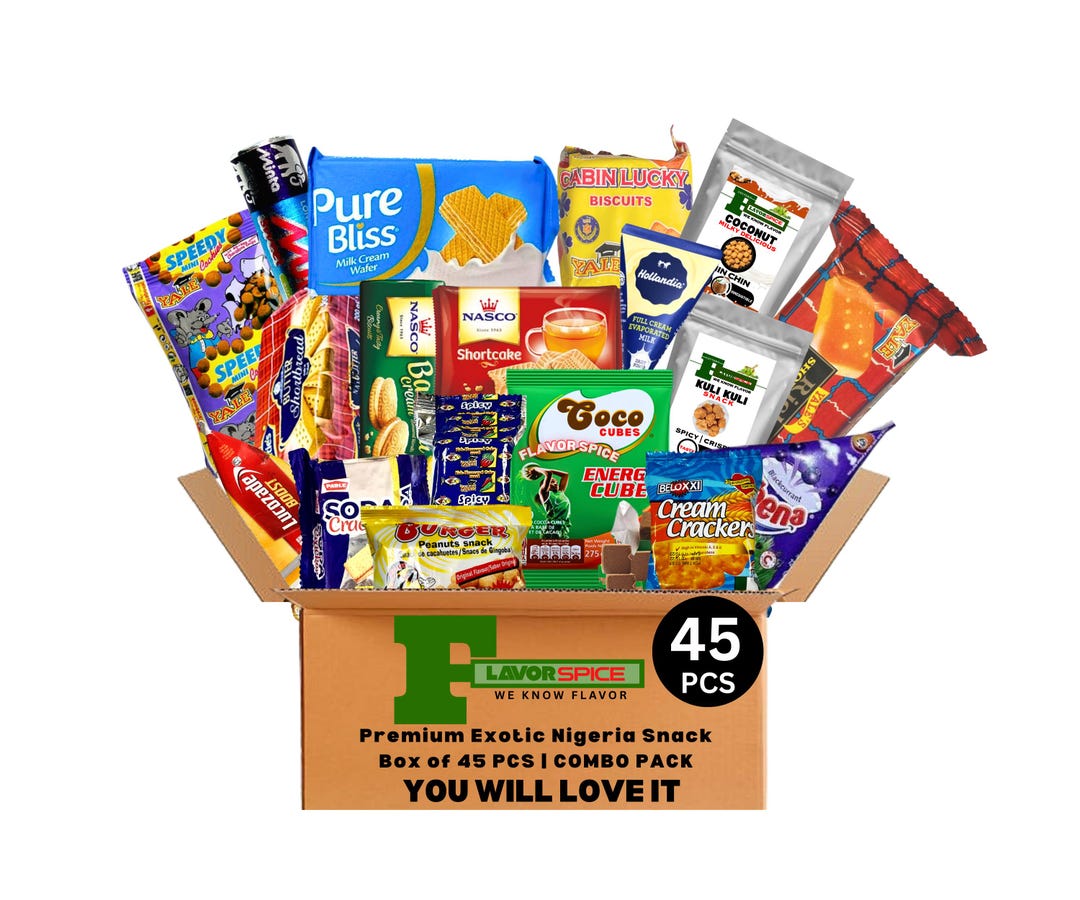 Premium Exotic Nigeria Snack Box of 45 PCS | COMBO PACK - Etsy