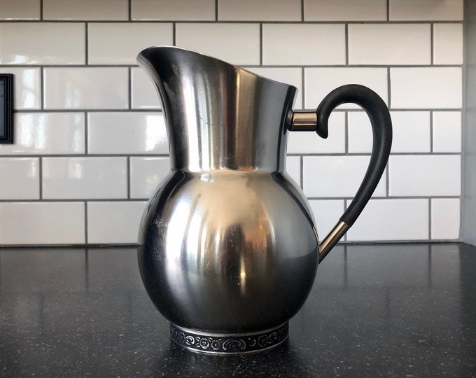 Vintage Oneida Custom 18/8 Stainless Steel Large Pitcher Embossed ...