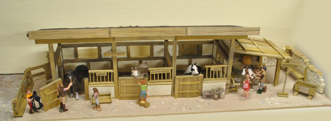 Build Your Own Horse Stable LUISENBACH Model Building Kit Craft Set ...
