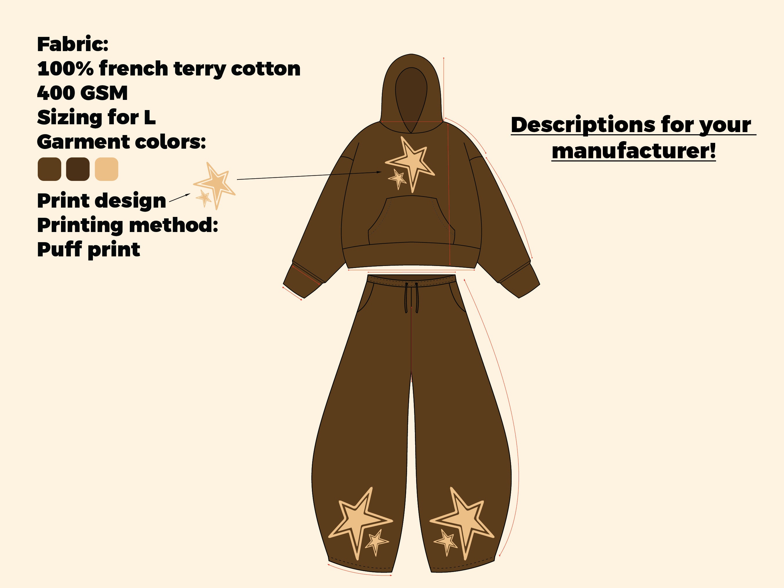 Oversized Tracksuit Mock-up Vector Template Baggy Hoodie and Sweatpants ...