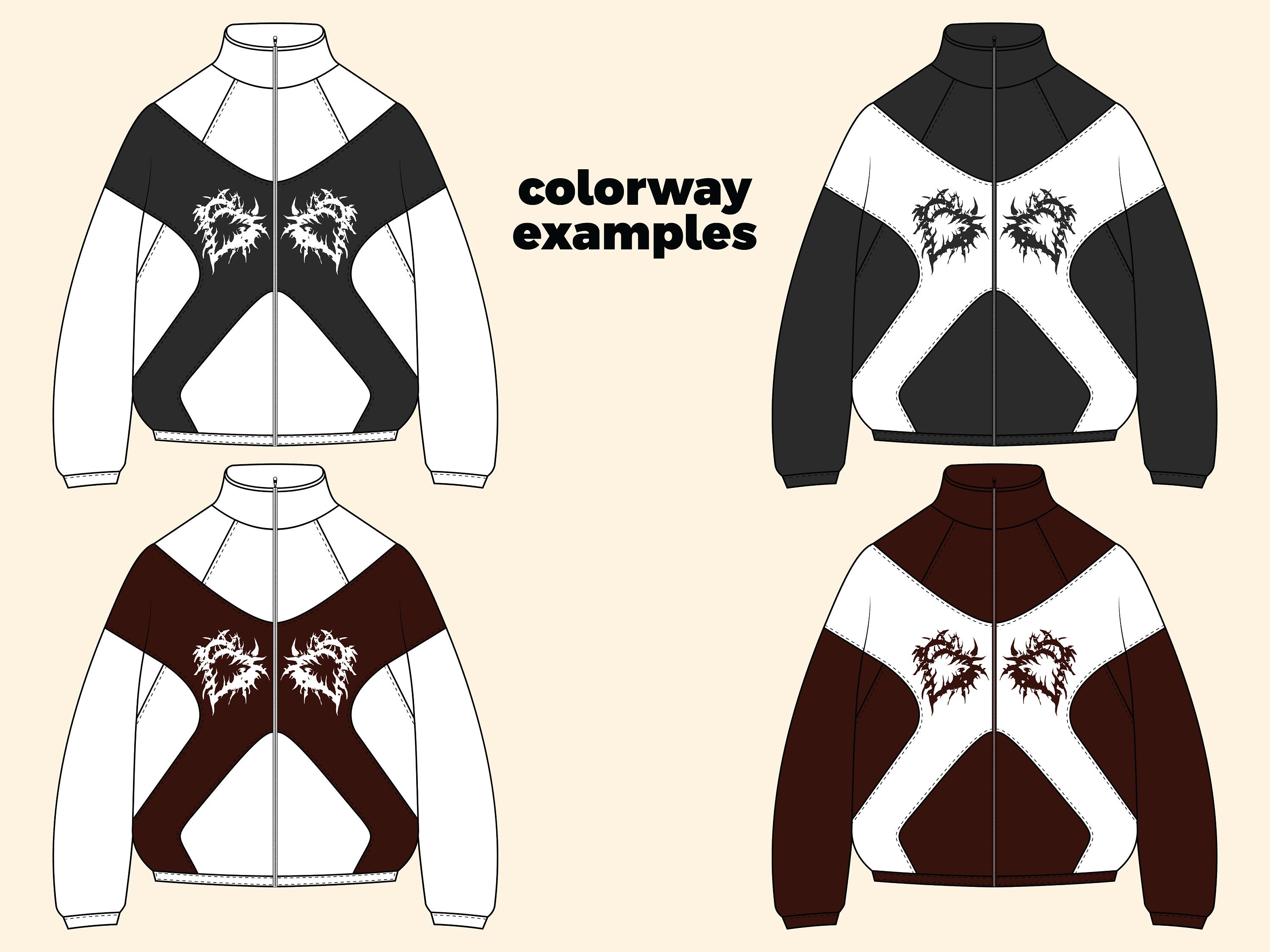 Track Jacket "x" Mock up Vector Template Adobe Illustrator PNG SVG ...