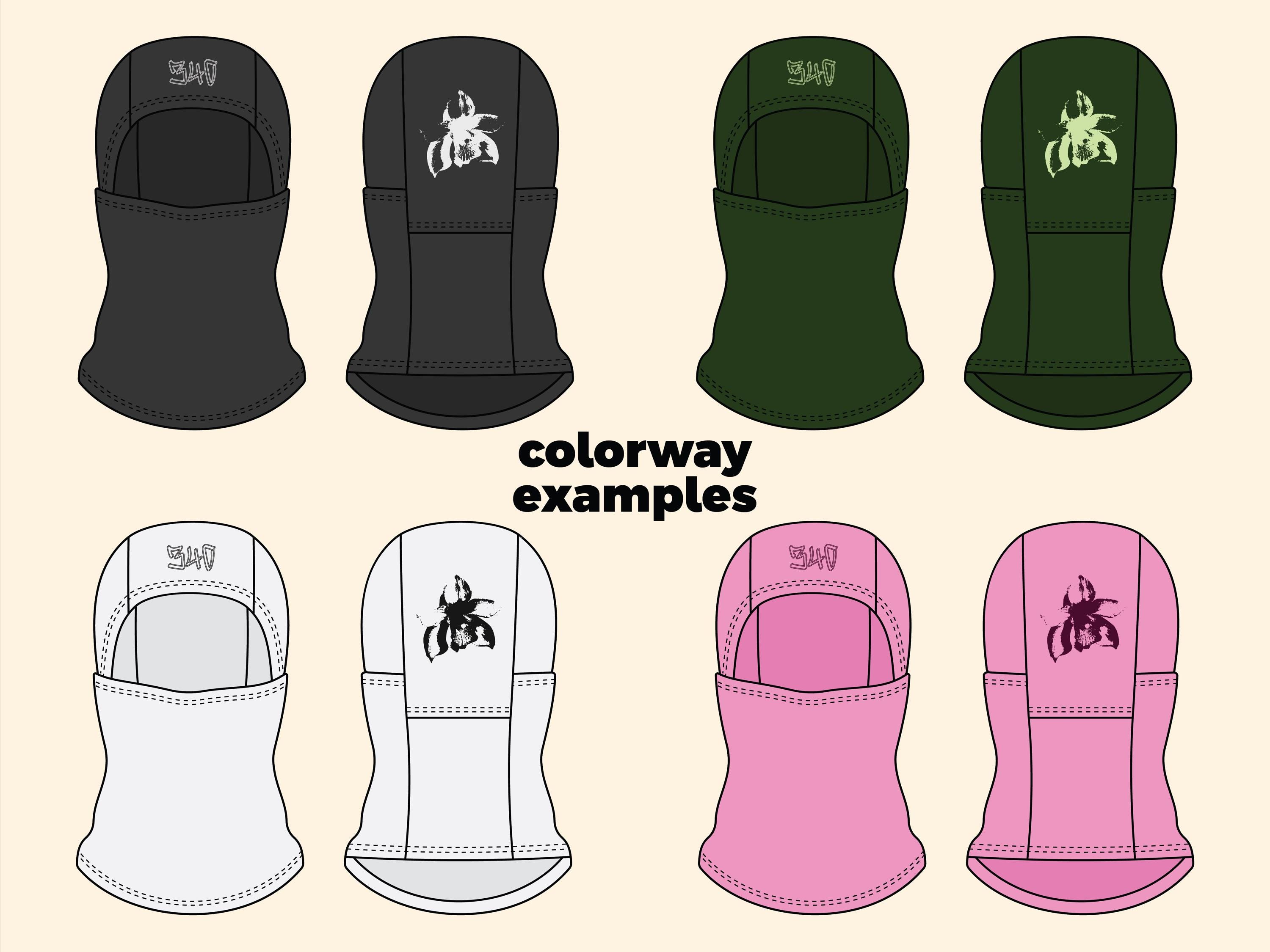 Streetwear Balaclava Mock up Ski Mask Vector Template Adobe Illustrator ...