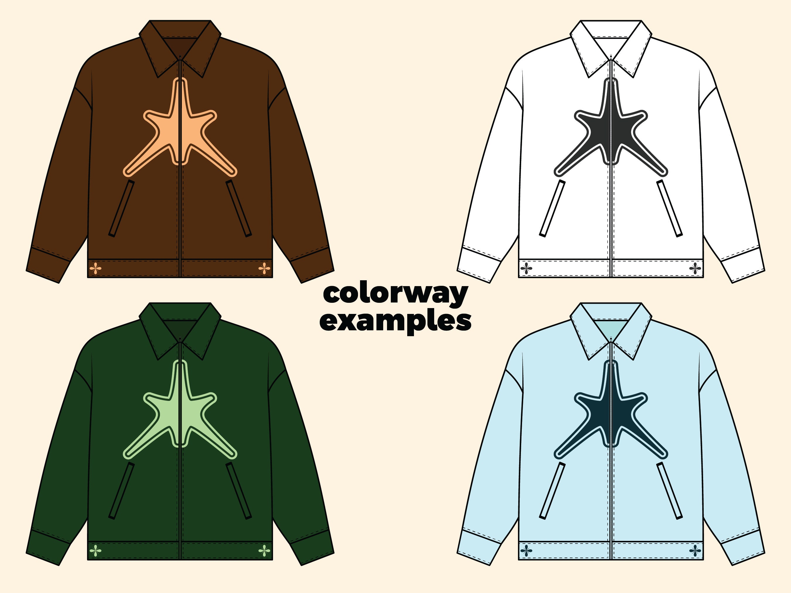 Workwear Jacket Mock up Vector Template Adobe Illustrator PNG SVG ...