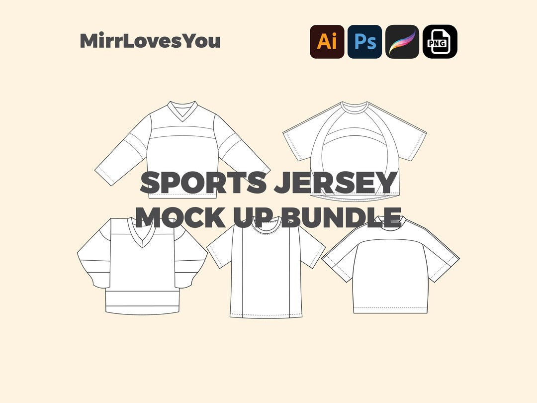 Streetwear Sports Jersey Bundle Vector Template Hockey Jersey Flat ...