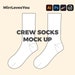 Crew Socks Mock up Vector Template Adobe Illustrator, PNG, SVG ...