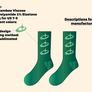 Crew Socks Mock up Vector Template Adobe Illustrator, PNG, SVG ...