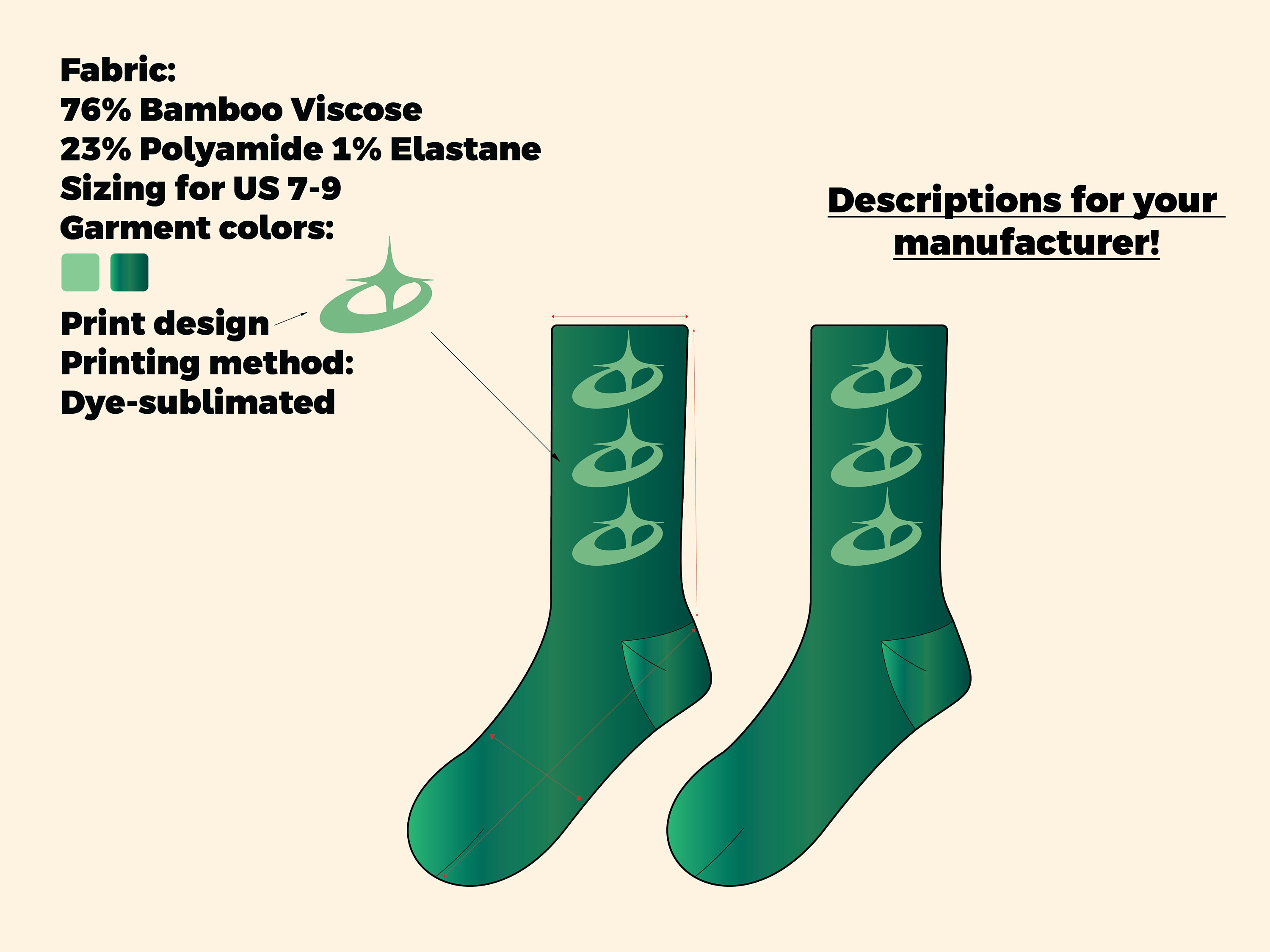 Crew Socks Mock up Vector Template Adobe Illustrator, PNG, SVG ...