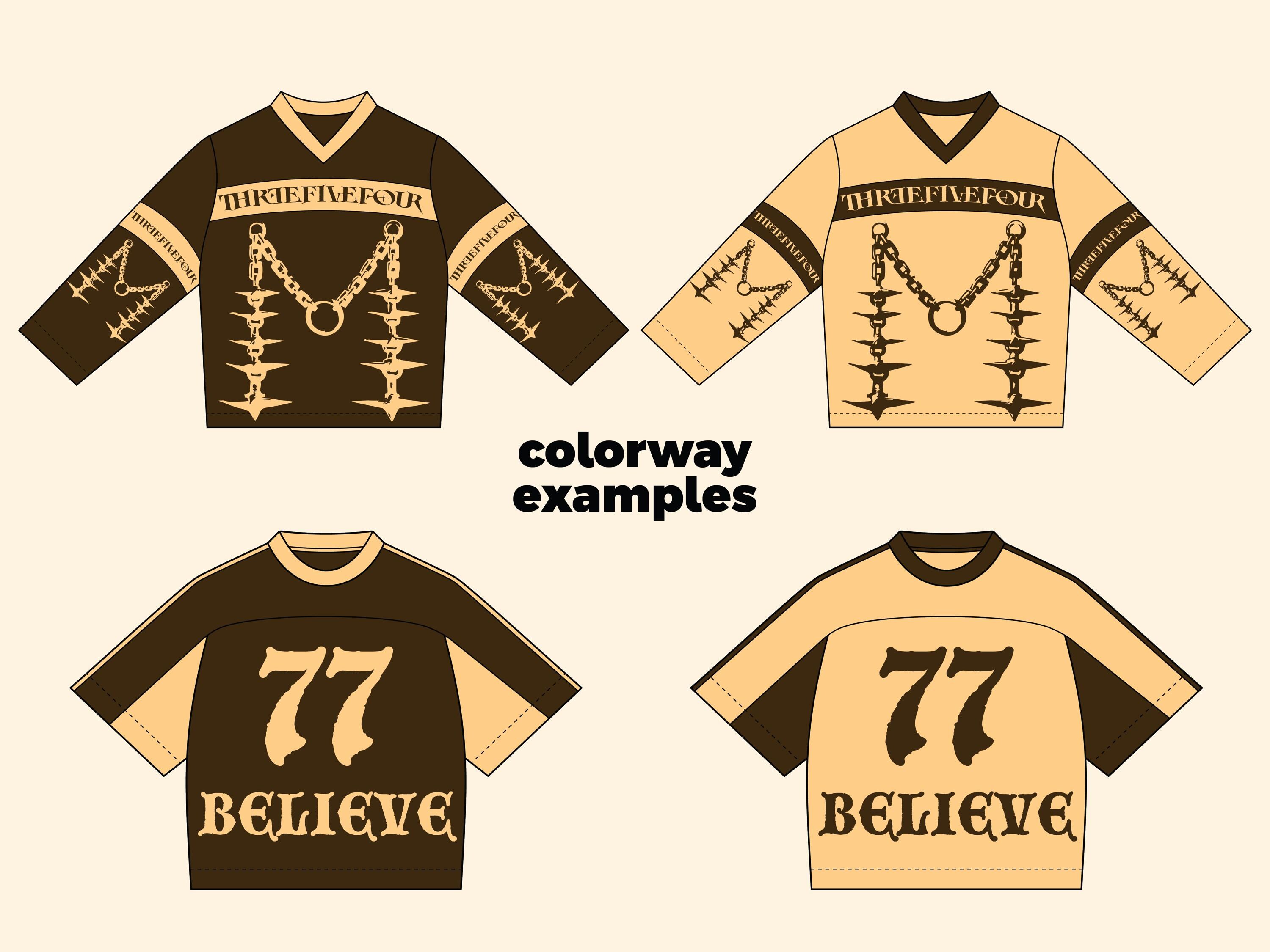 Streetwear Sports Jersey Bundle Vector Template Hockey Jersey Flat ...