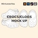 Crocs Mock up Sandals Vector Template Adobe Illustrator PNG SVG ...