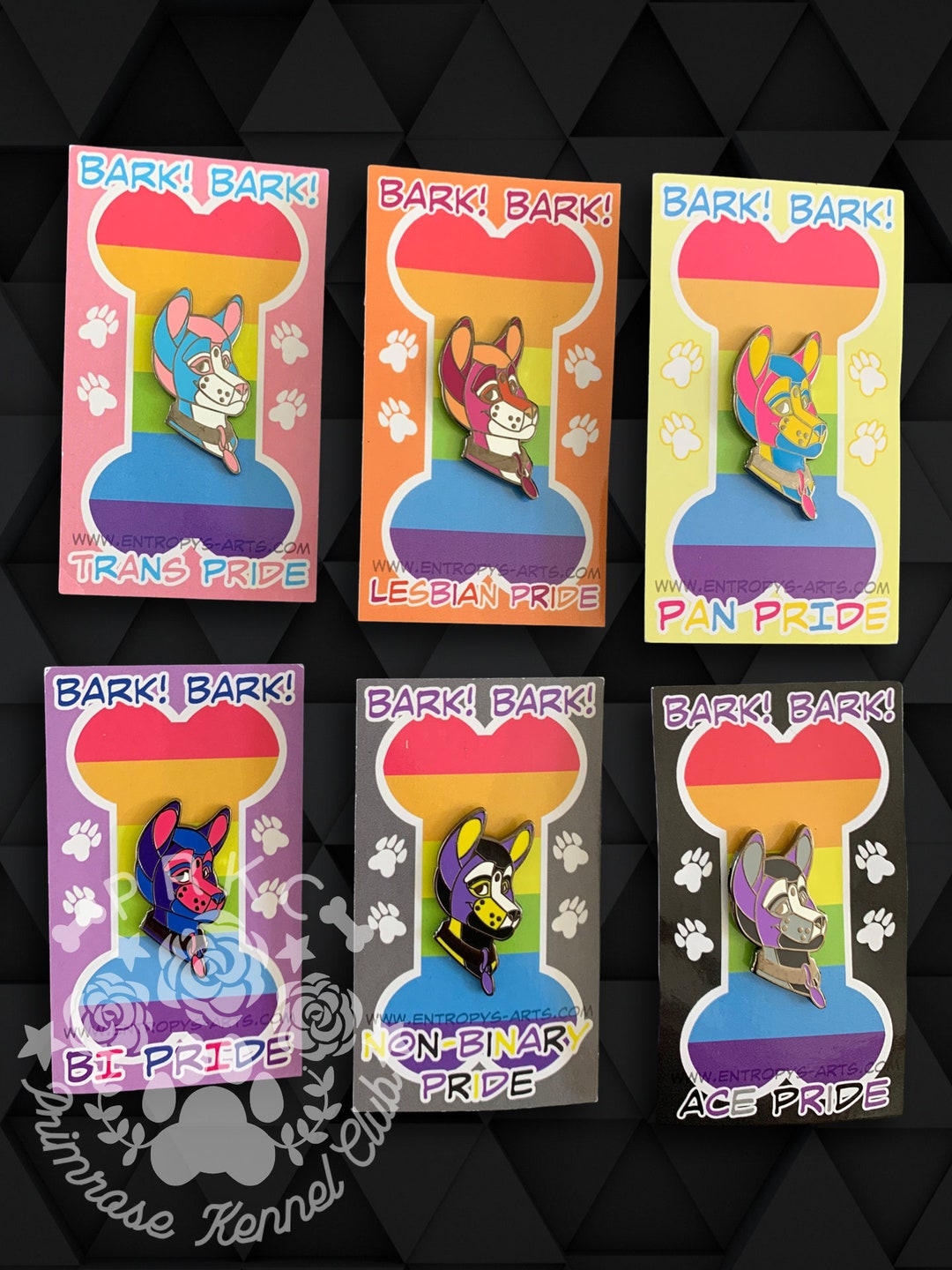 Pup Pride Enamel Pin- Non-binary Bisexual Lesbian Asexual Pansexual Gay ...