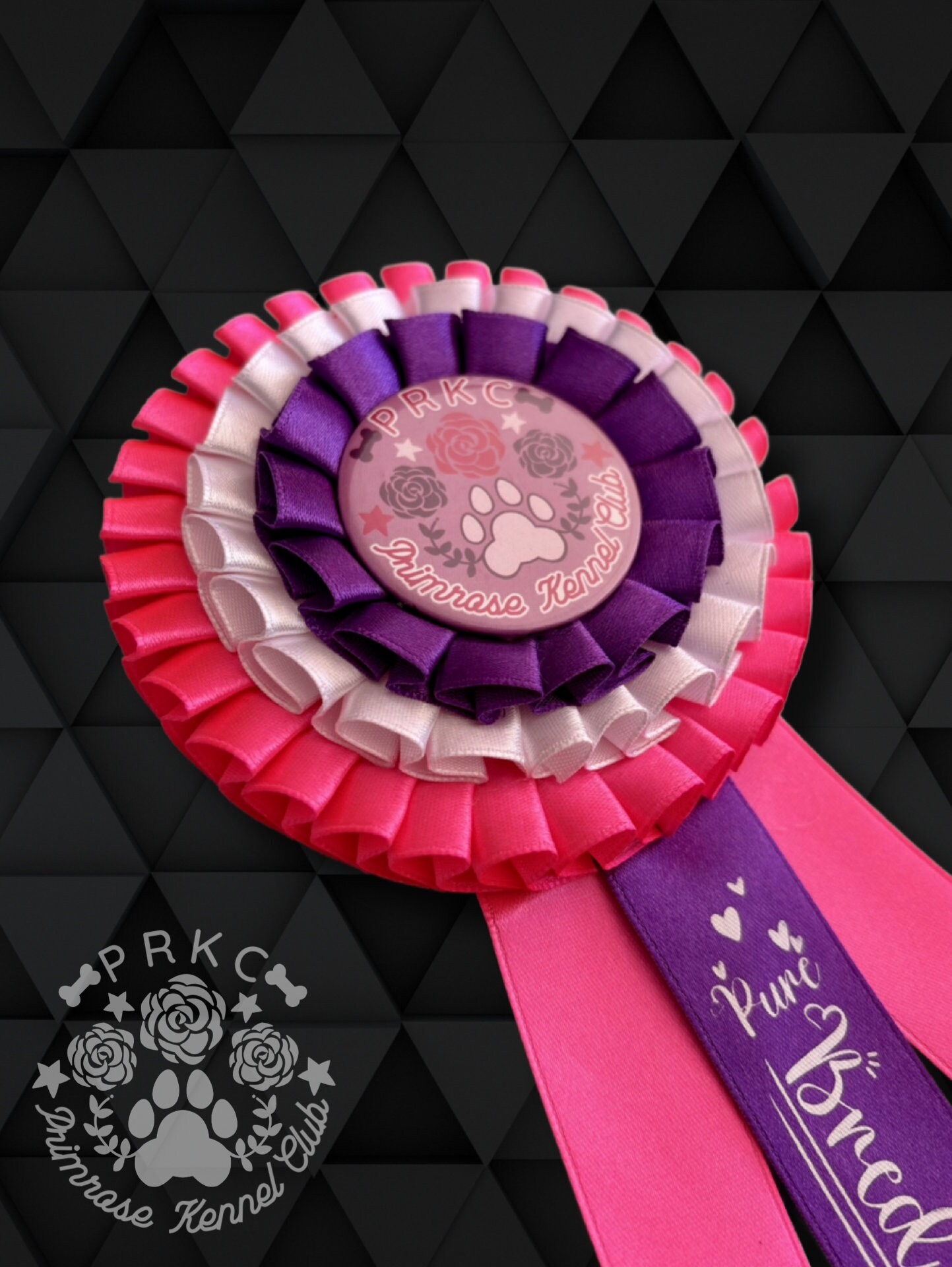 PURE BRED - Kennel Club Award Ribbon Badge Petplay Pupplay Puppy Play ...