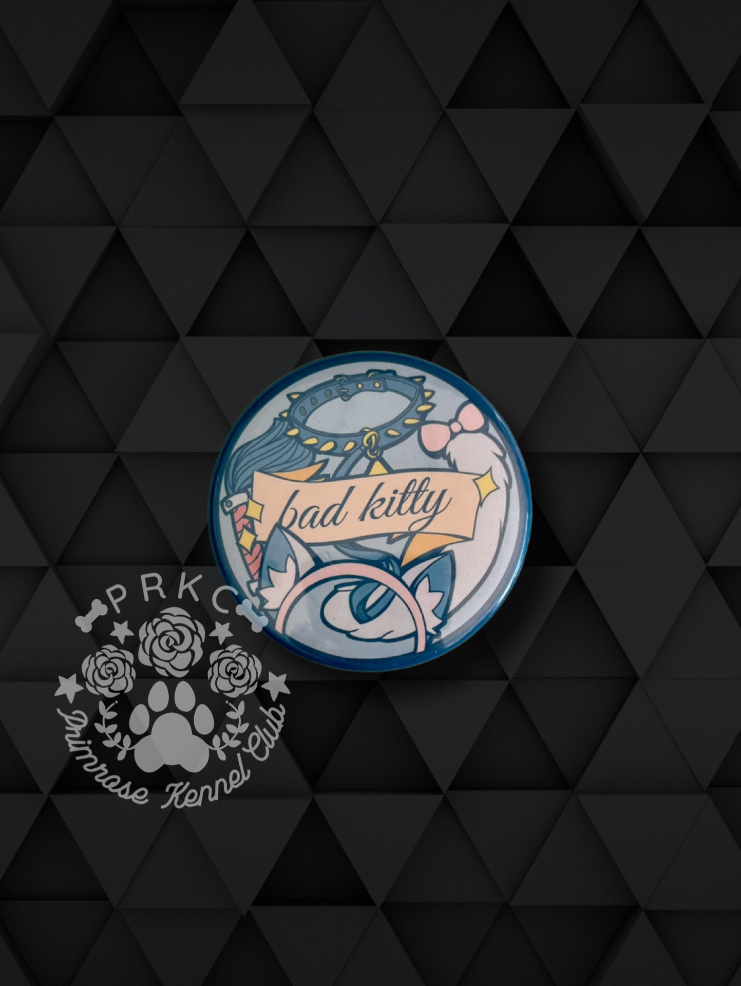 Good Kitty Button Bad Kitty Pet Play Kitten Cute Pastel Coquette ...