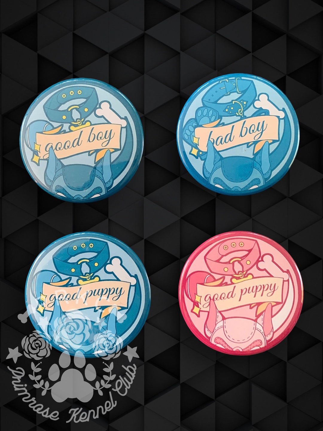 Good Boy Buttons Bad Boy Good Puppy Pupplay Roleplay Furry - Etsy