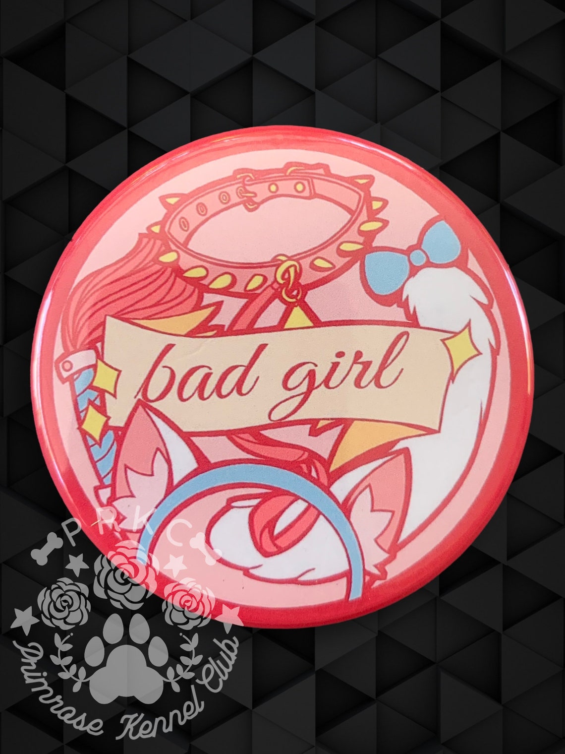 Good Kitty Button Bad Kitty Pet Play Kitten Cute Pastel Coquette ...