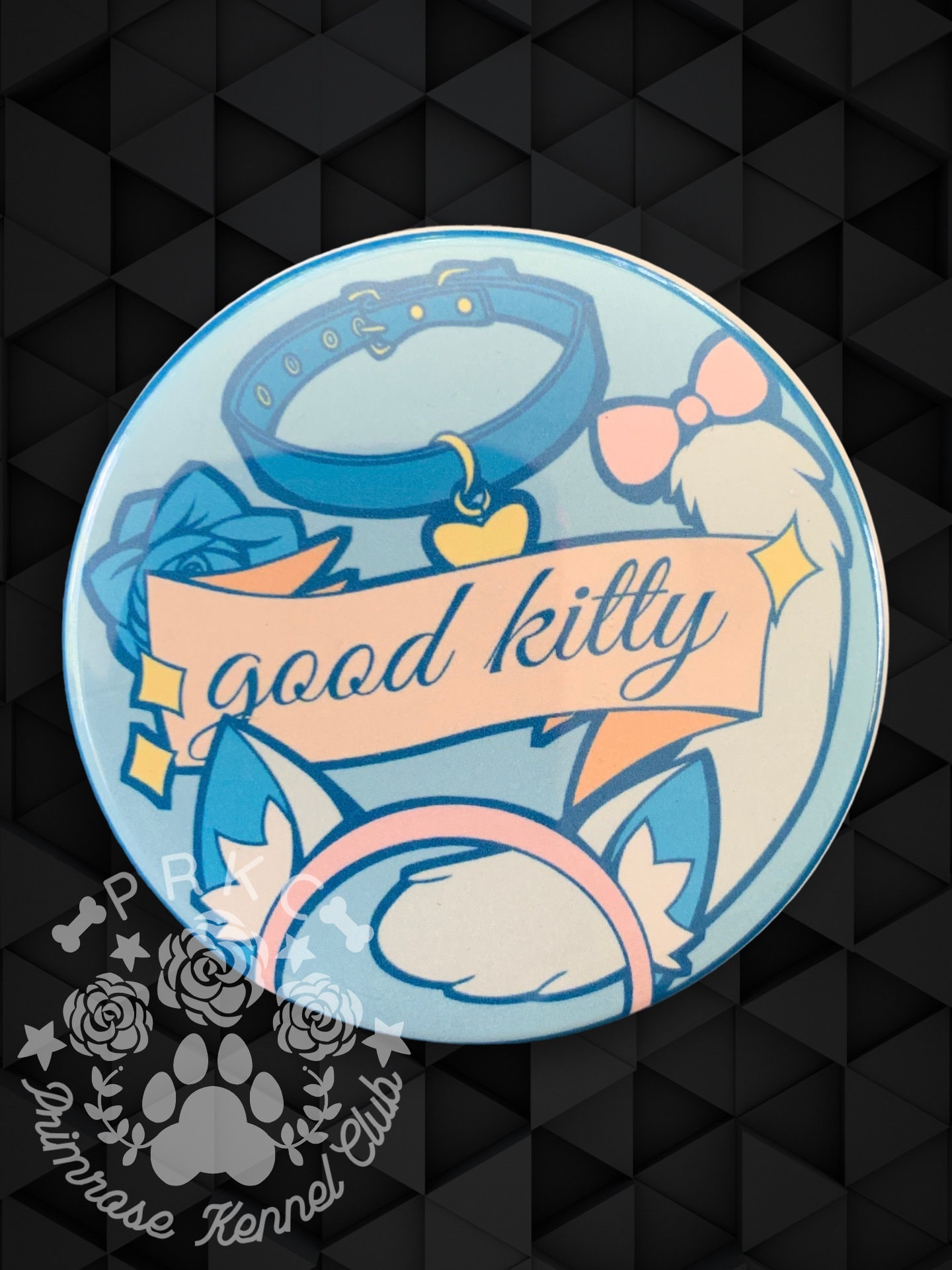 Good Kitty Button Bad Kitty Pet Play Kitten Cute Pastel Coquette ...