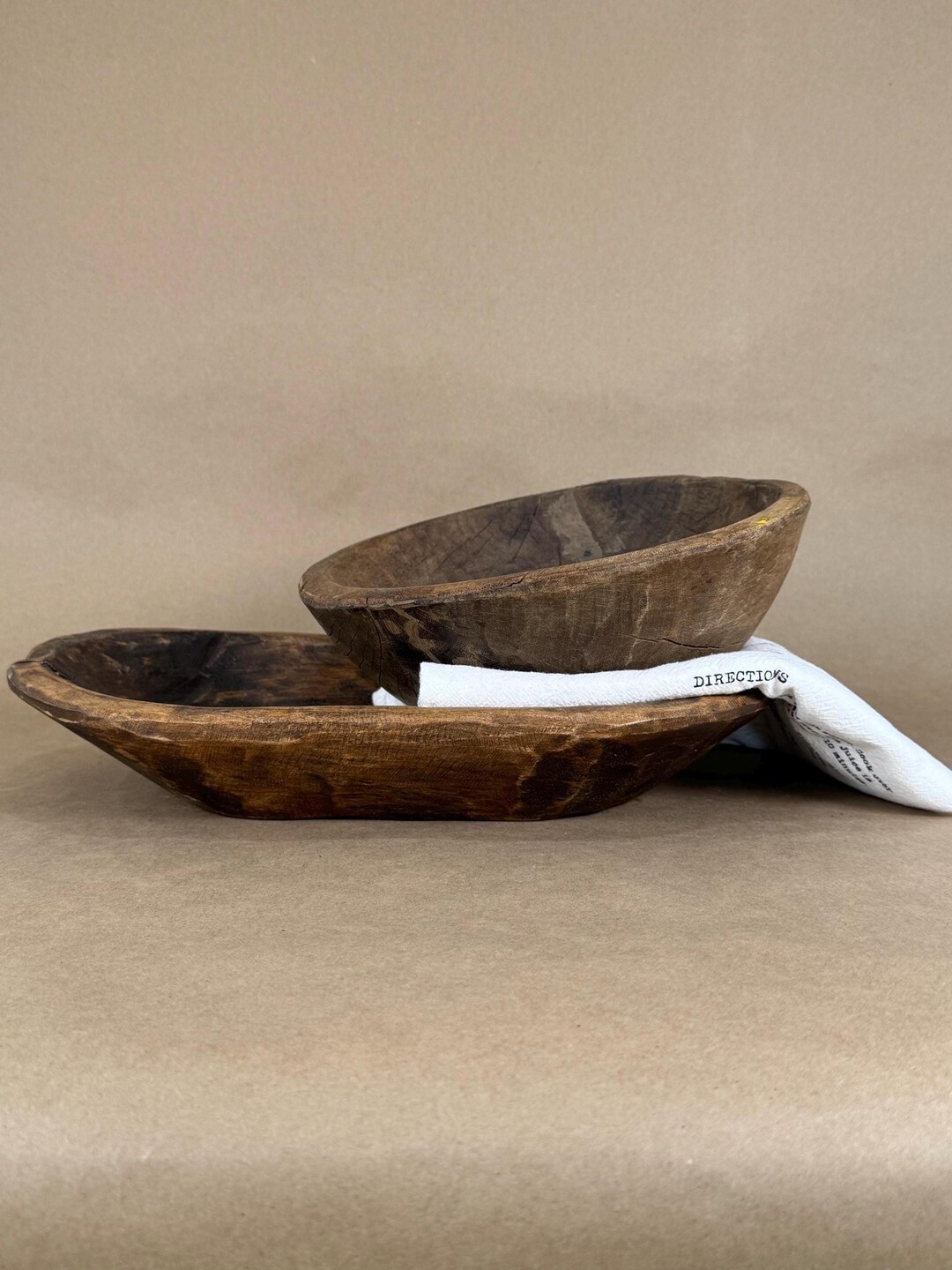 Vintage Hand-carved Wood Dough Bowl: Rustic Indian Decor - Etsy