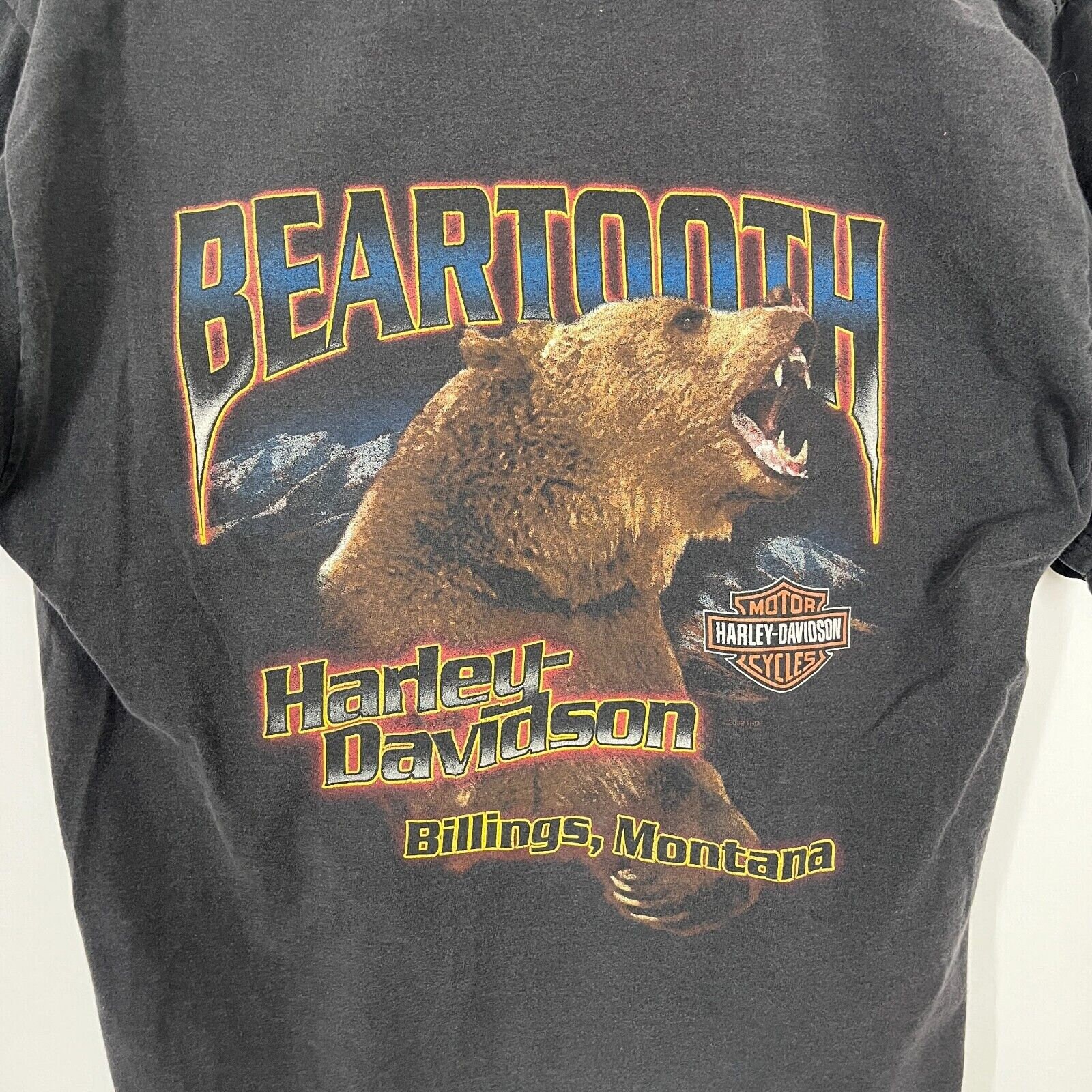 Vintage Harley Davidson Billings Montana Beartooth T-shirt Size S Faded ...