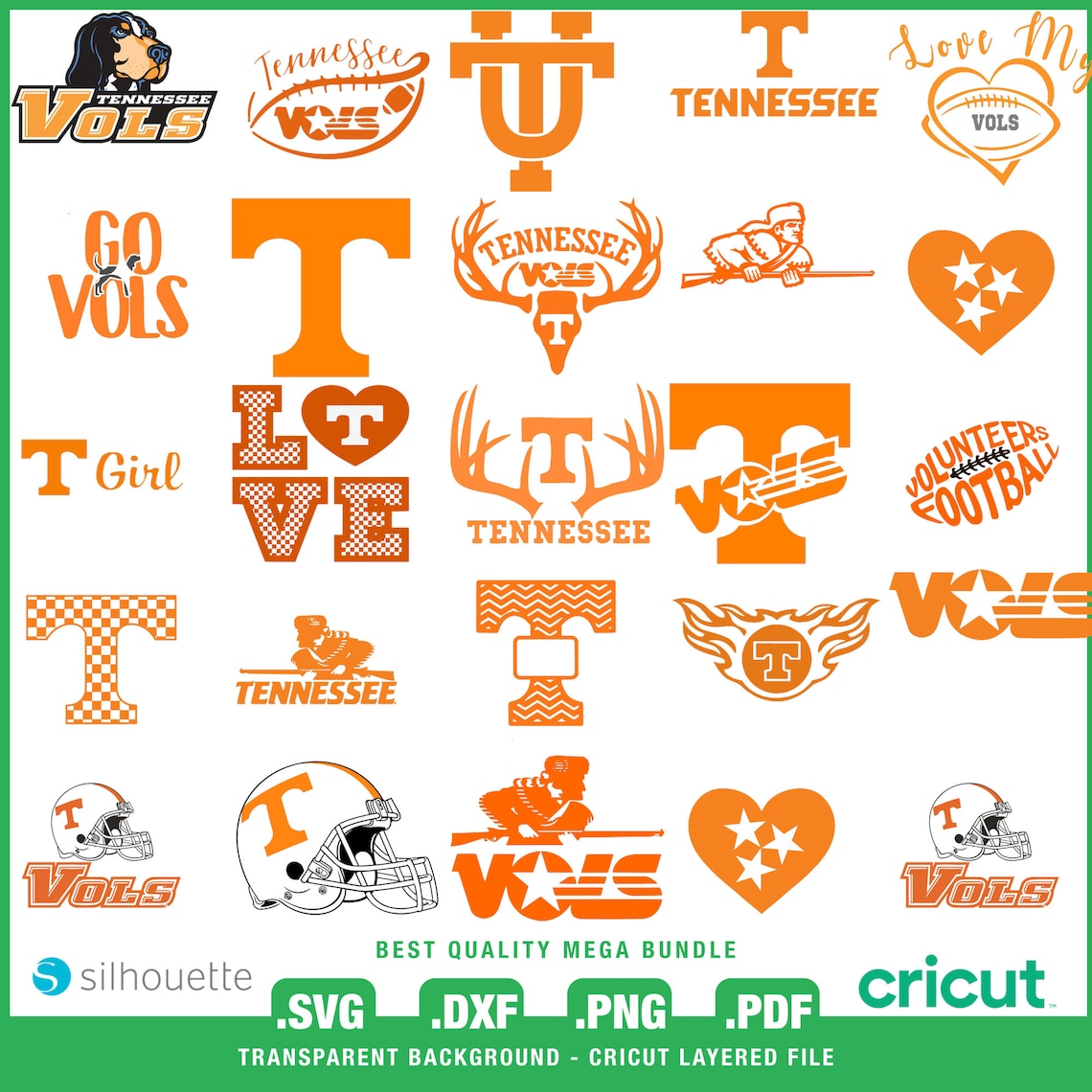 Best Bundle 45 Tennessee-vols-logo SVG, Best Layered File, Game Day ...