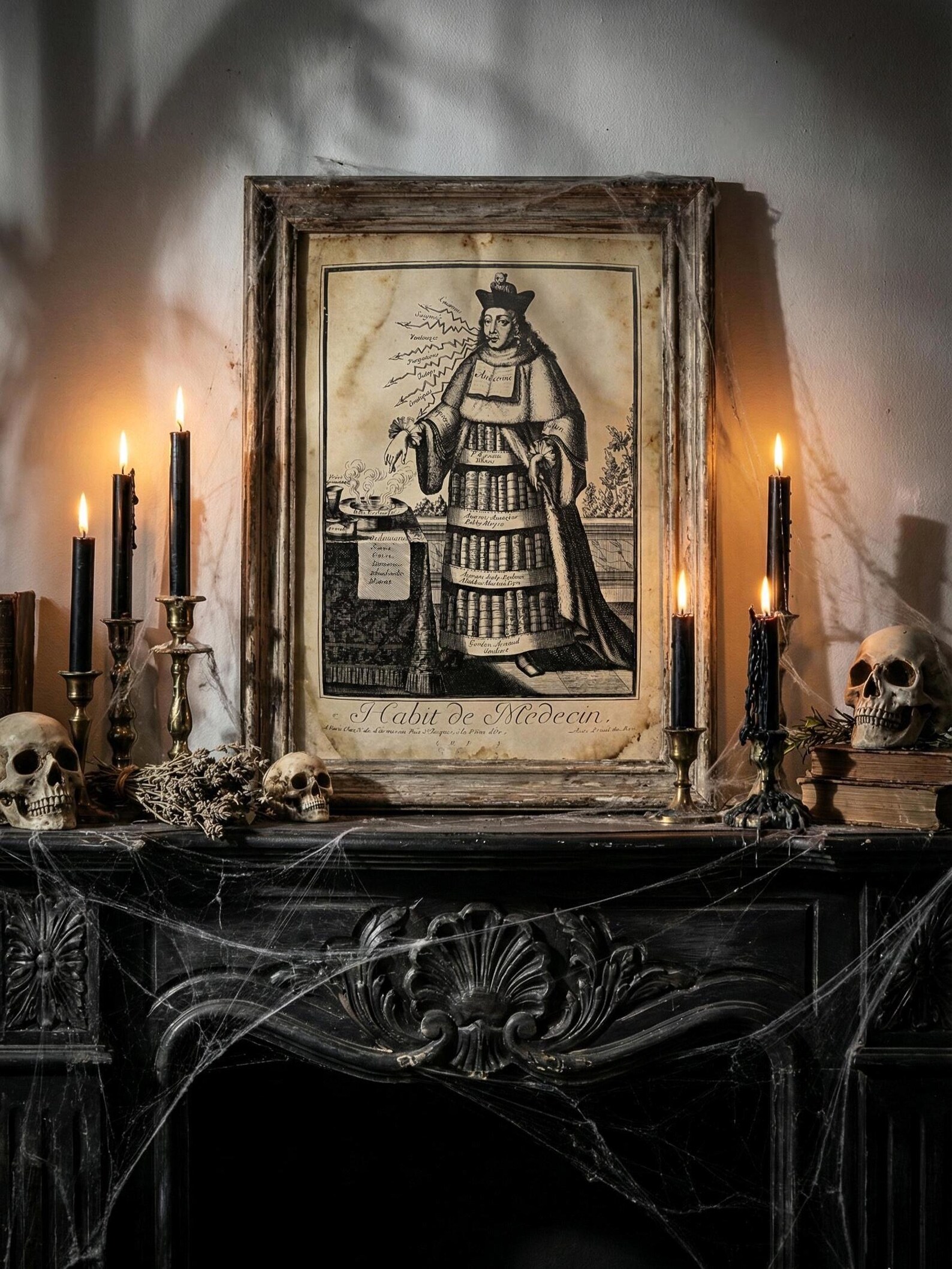 Plague Doctor Era Print, 17th Century Medical Costume, Dark Academia ...