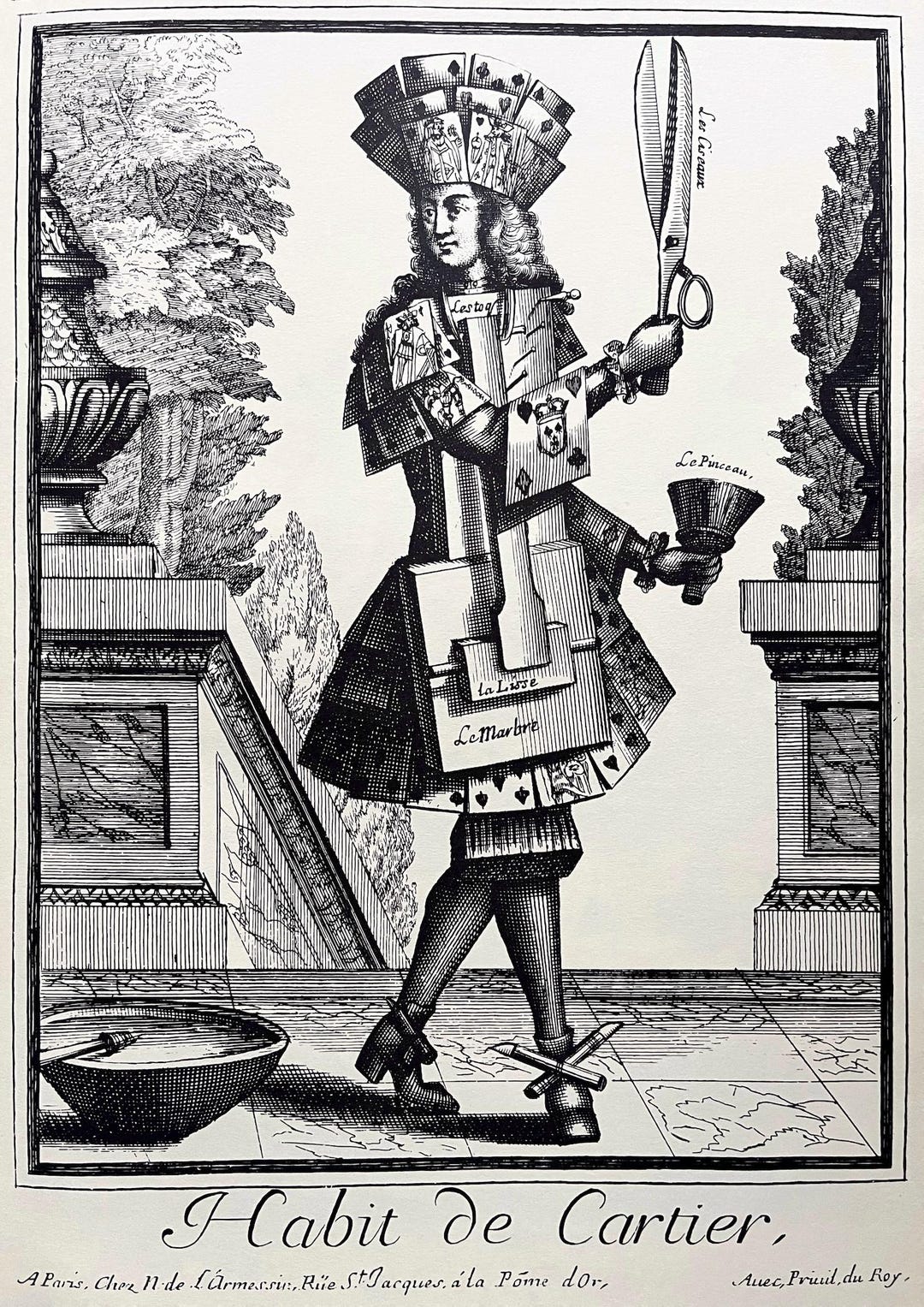 Card Maker Costume Nicolas De Larmessin 17th Century | Playing Cards ...