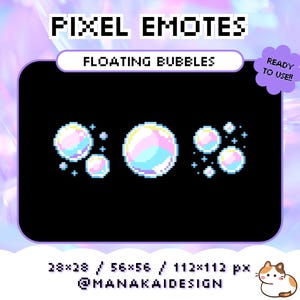 Floating Bubble Twitch Emotes | Kawaii Channel Points | Pastel ...