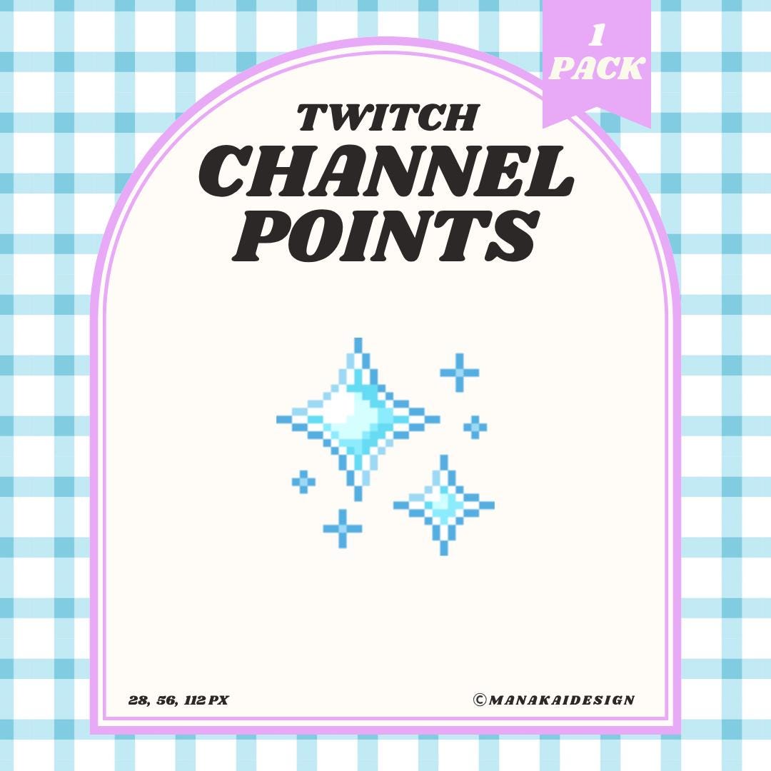 Blue Sparkle Twitch Channel Points | Pixel Bubble Star Emote - Etsy