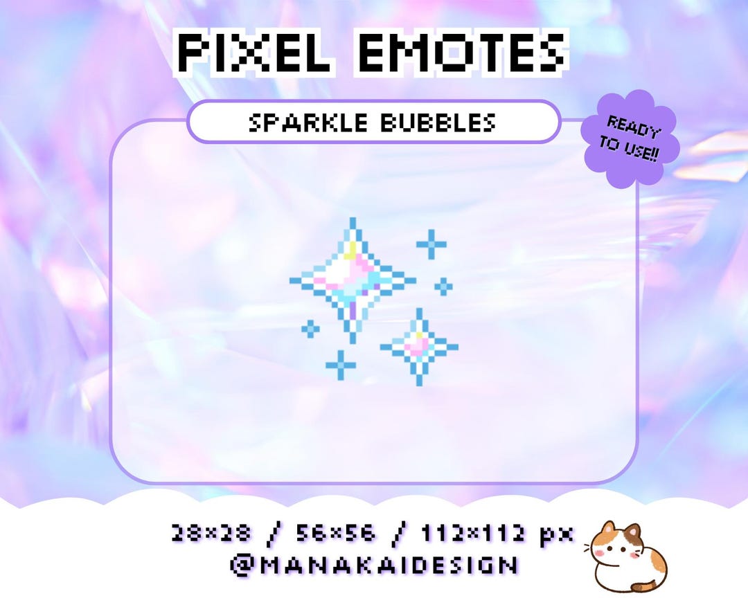 Sparkle Bubble Twitch Emotes | Kawaii Star Champion Channel Points ...
