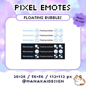 Floating Bubble Twitch Emotes | Kawaii Channel Points | Pastel ...