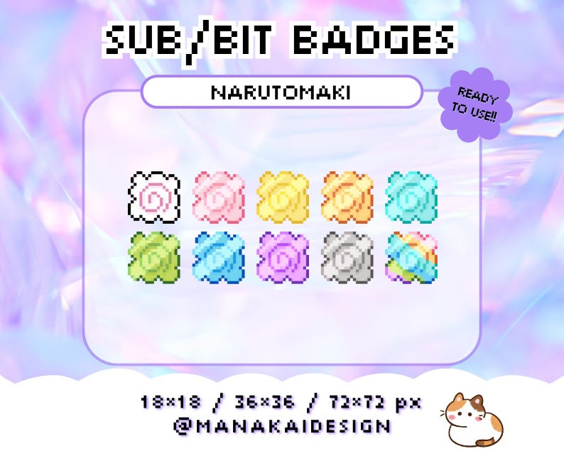 Naruto Maki Twitch Sub Badge | Bit Badge | Kawaii Japanese Naruto ...